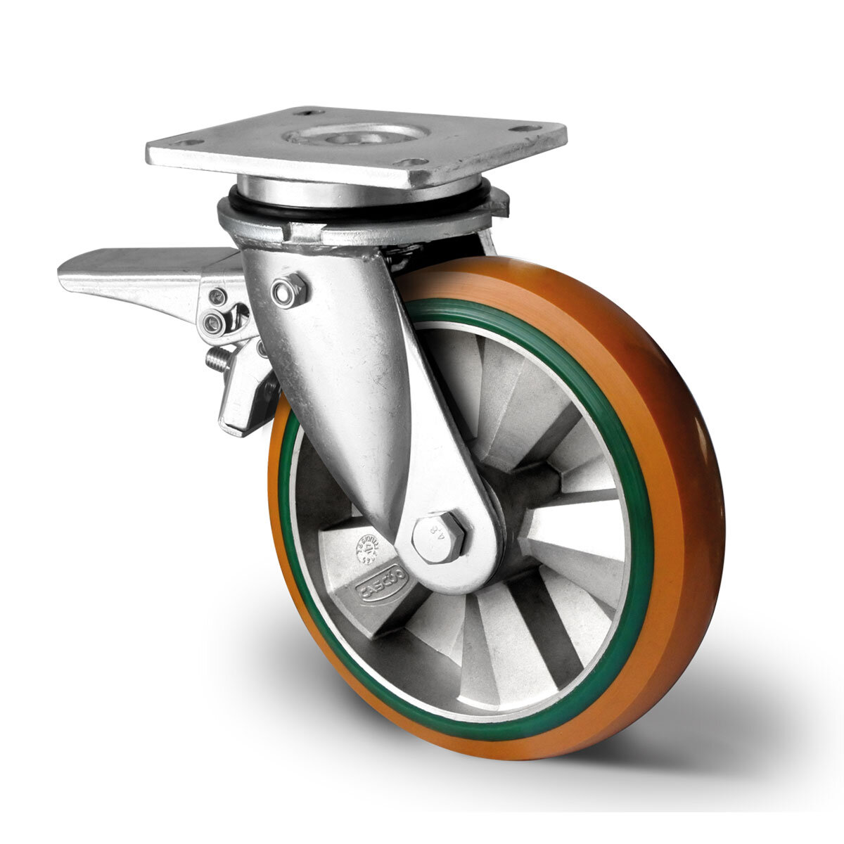 roulette pivotante avec frein avant ø 200 mm série BAY5 double roulem